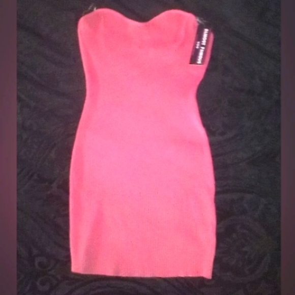 Almost Famous | Dresses | Almost Famous Coral Pink Strapless Cocktail ...